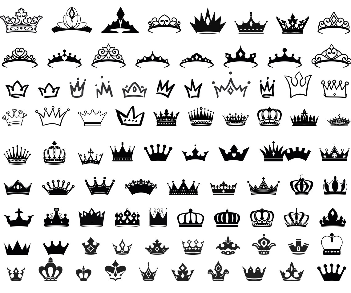 Paquete SVG de corona Corona de reina svg Corona de rey svg - Etsy España