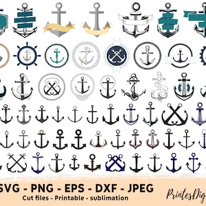 340 Nautical Svg Bundle Png, Nautical Svg Clipart, Anchor Svg, Fish Svg ...