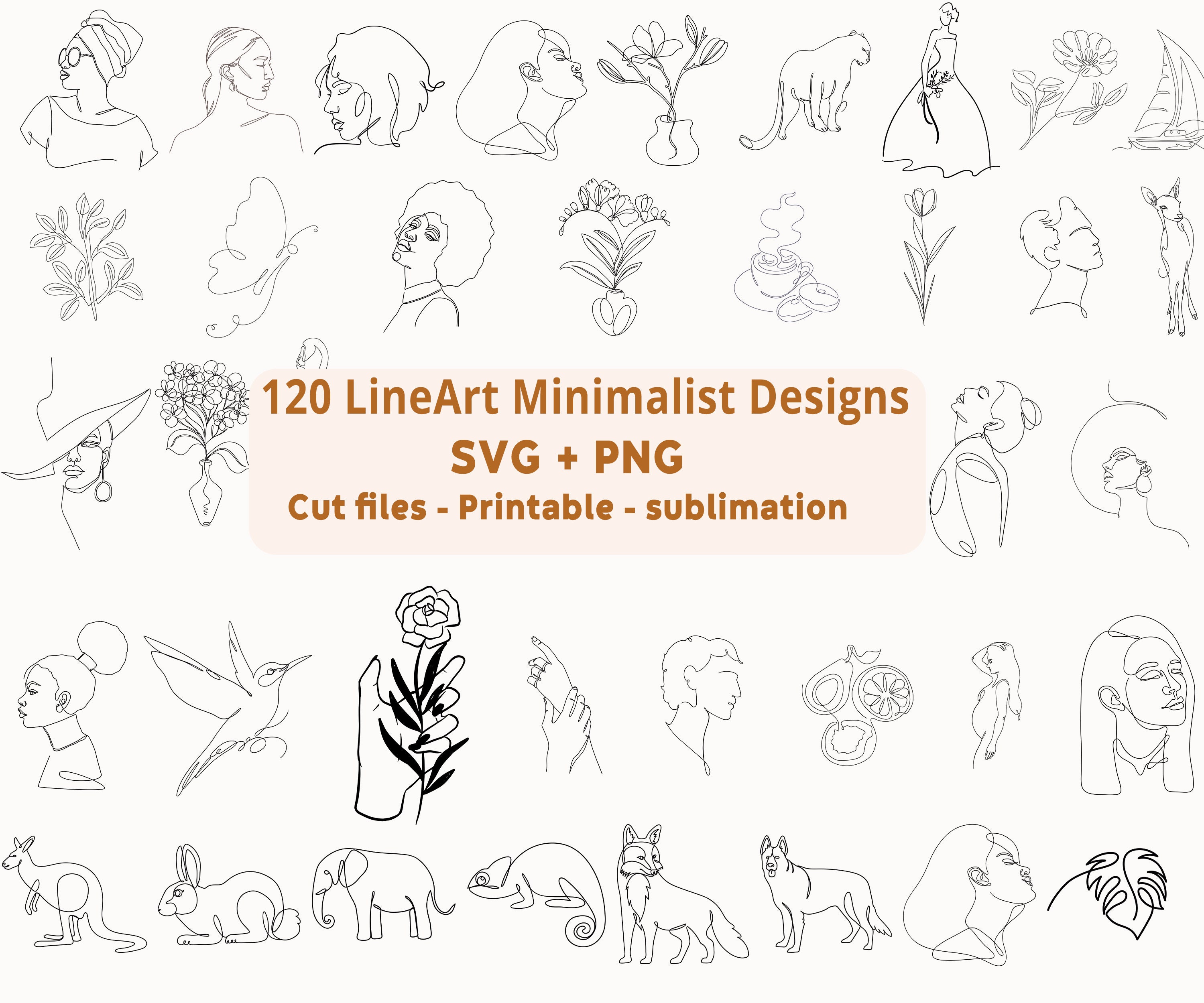 120 Line Art Svg Bundle Lineart Png Line Art Black Woman - Etsy UK
