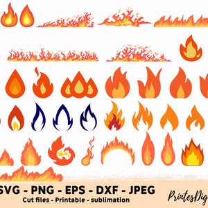 40 Fire SVG Bundle Png, Fire Svg, Fire Png, Flame Svg, Flame Wall Png ...