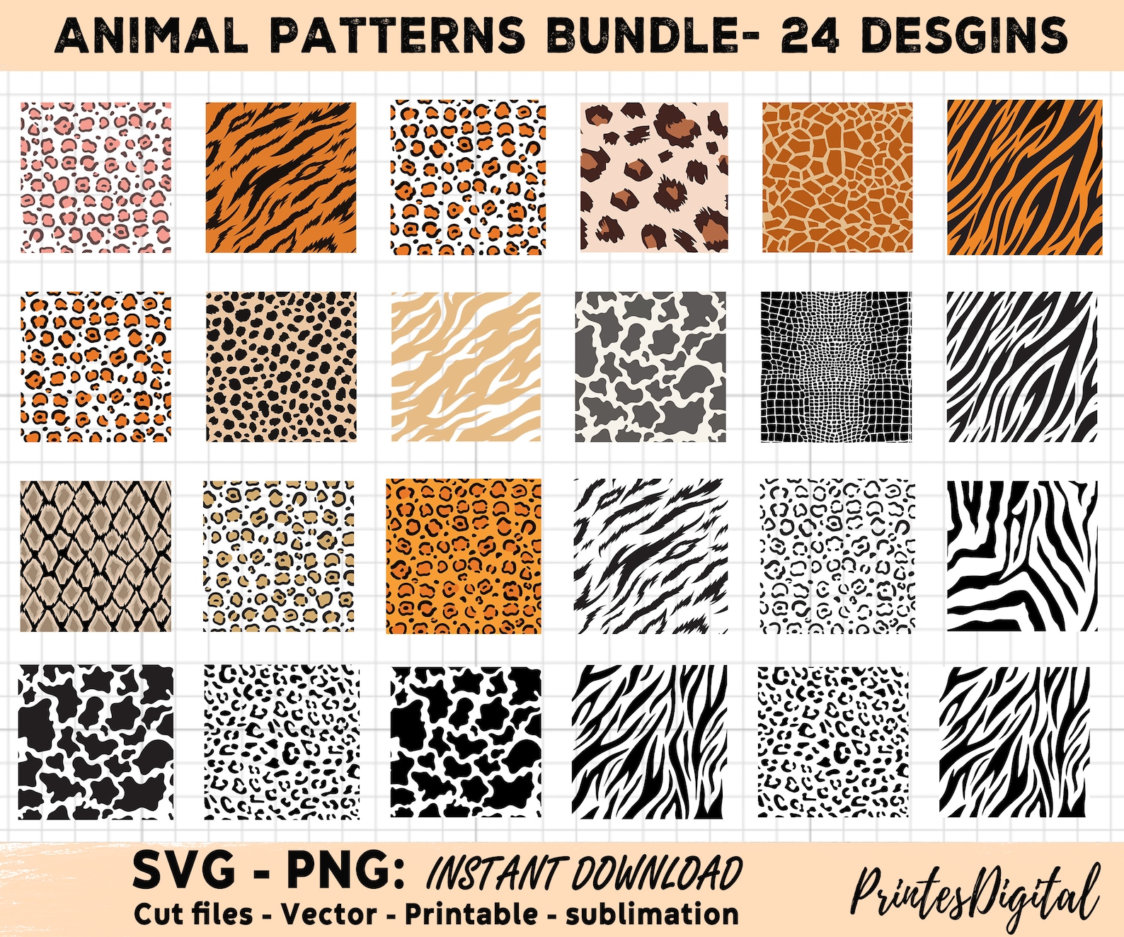 Animal Pattern Svg Animal Pattern Design Animal Print - Etsy