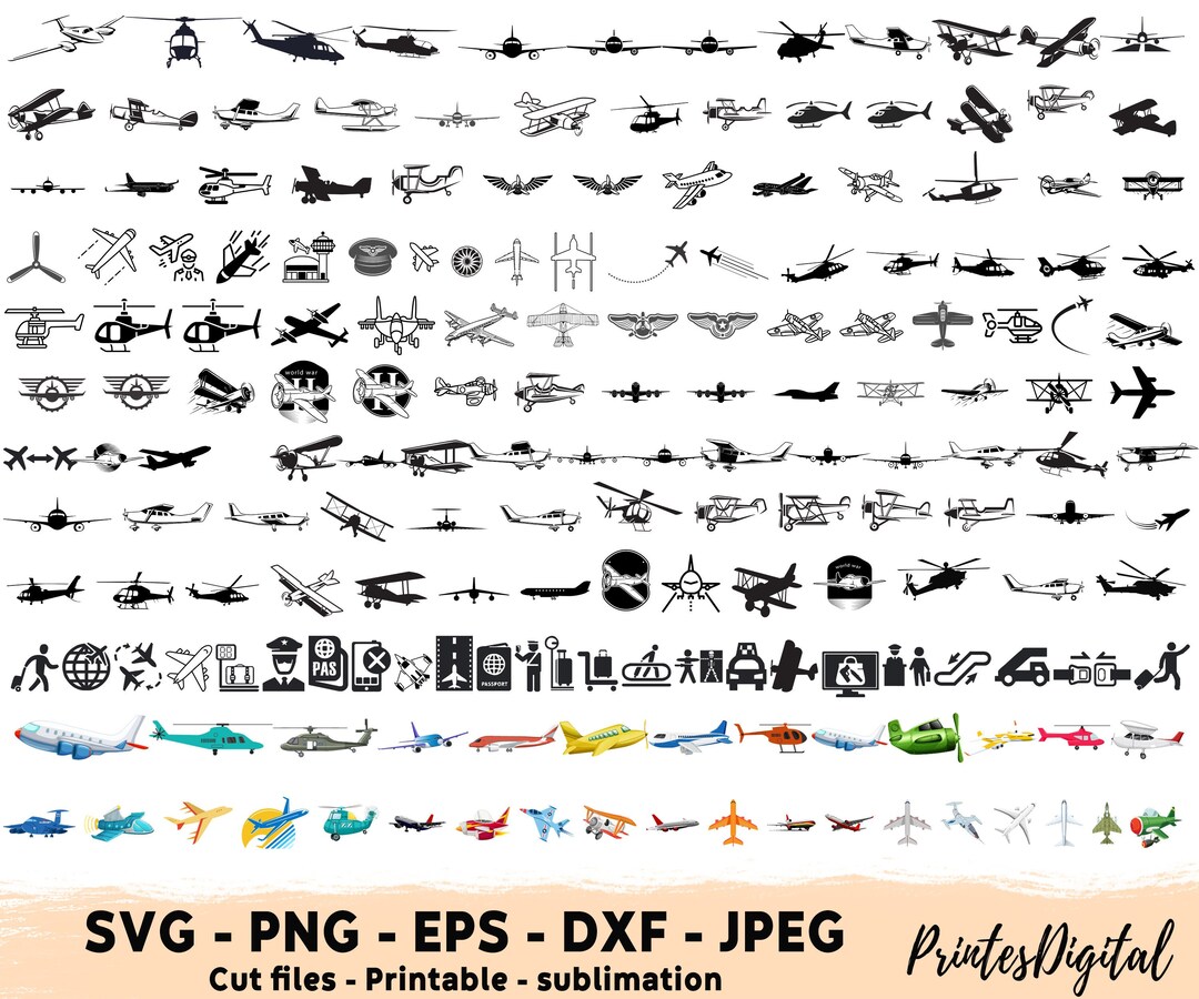 173 Aviation Svg Bundle Png Airplane Svg Png Biplane SVG - Etsy Canada
