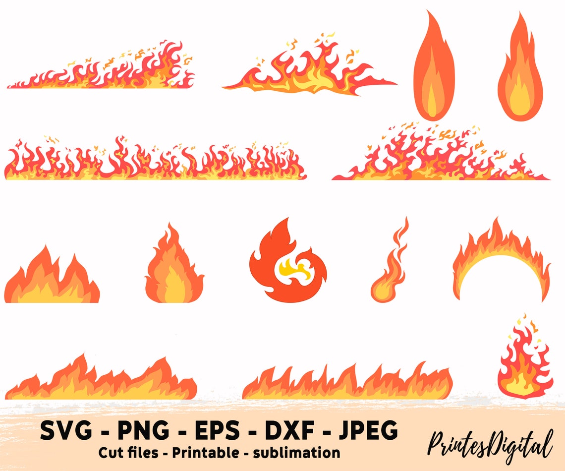 40 Fire SVG Bundle Png, Fire Svg, Fire Png, Flame Svg, Flame Wall Png ...