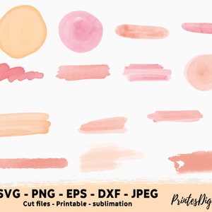 36 Watercolor Brush Strokes, Watercolor Splash Png Svg, Water Color ...