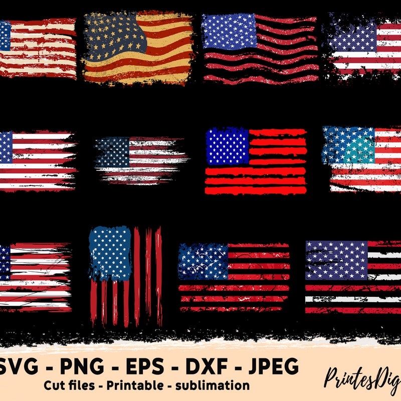 Distressed Flag Svg - Etsy