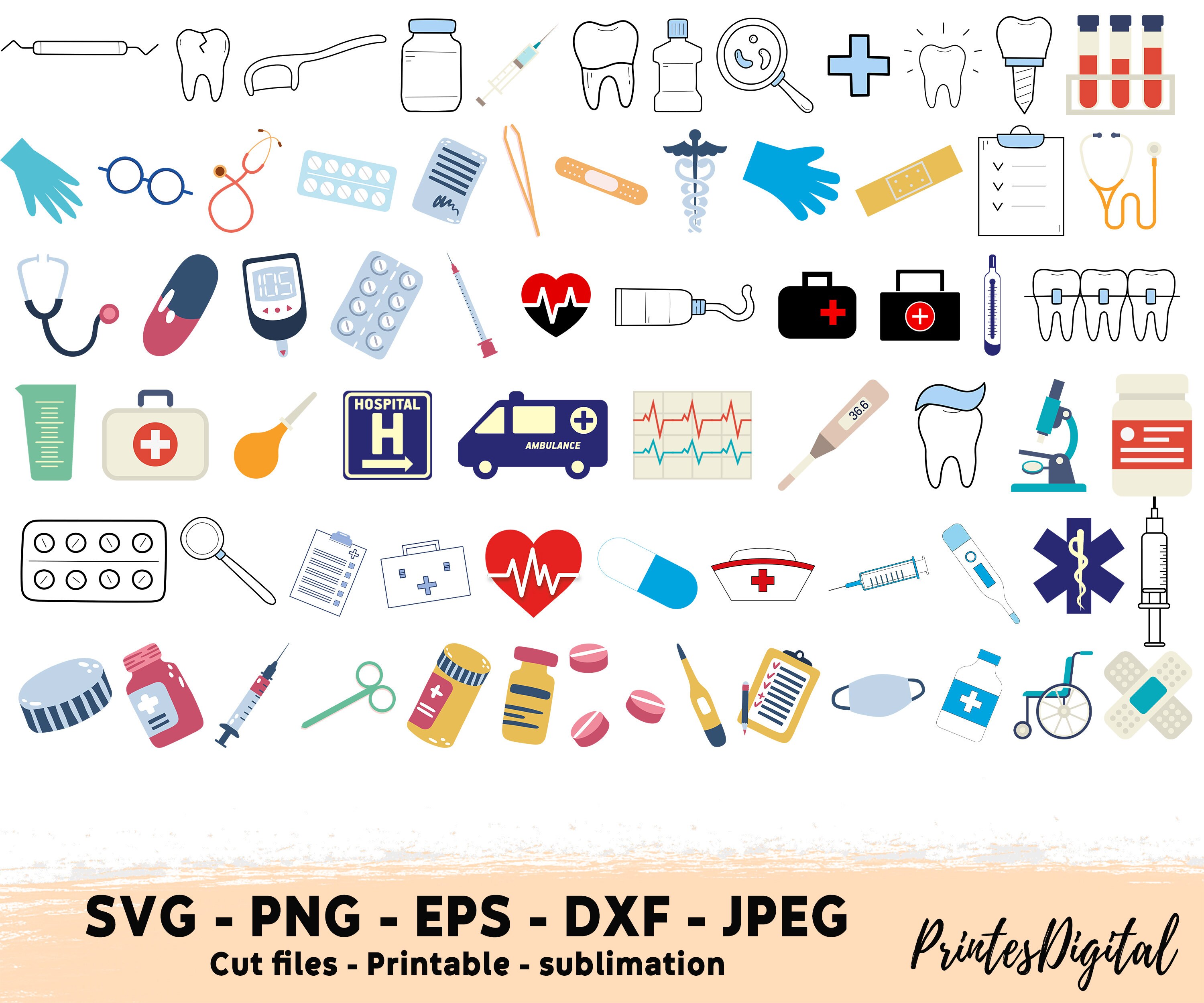 148 Medical Svg Nurse Svg Nursing Svg Hospital Svg Medic - Etsy