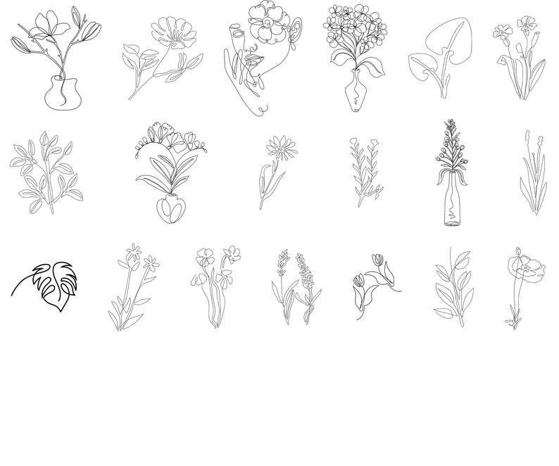 120 Line Art Svg Bundle Lineart Png Line Art Black Woman - Etsy