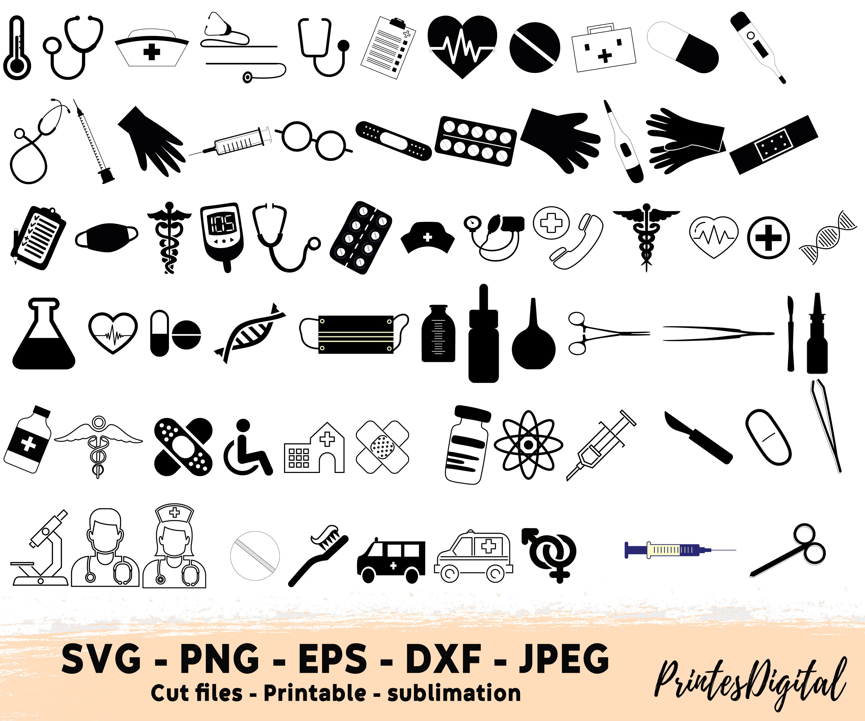 148 Medical Svg Nurse Svg Nursing Svg Hospital Svg Medic - Etsy UK