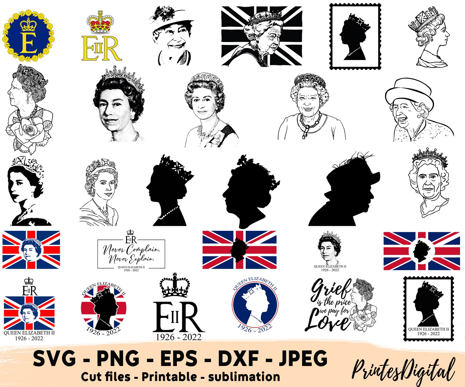 Queen Elizabeth Png Queen Elizabeth Svg Queen Elizabeth II - Etsy