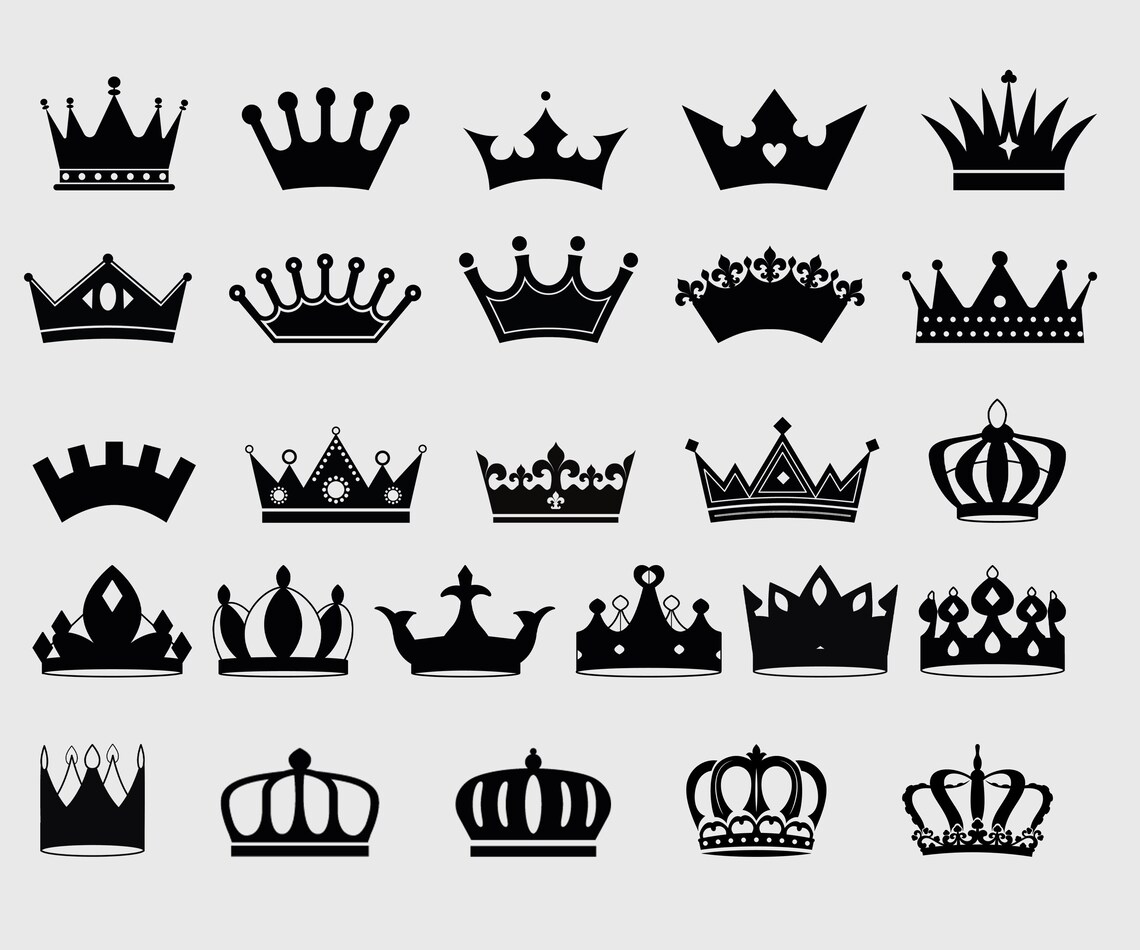 Paquete SVG de corona Corona de reina svg Corona de rey svg - Etsy España