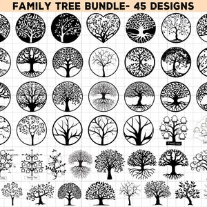 Tree Svg Png, Tree of Life Svg Png Bundle, Oak Tree Svg, Family Tree ...