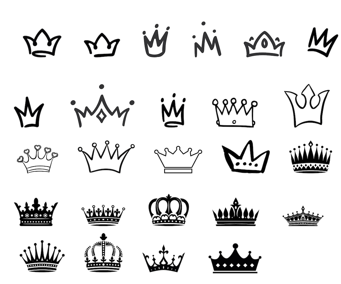 Paquete SVG de corona Corona de reina svg Corona de rey svg - Etsy España