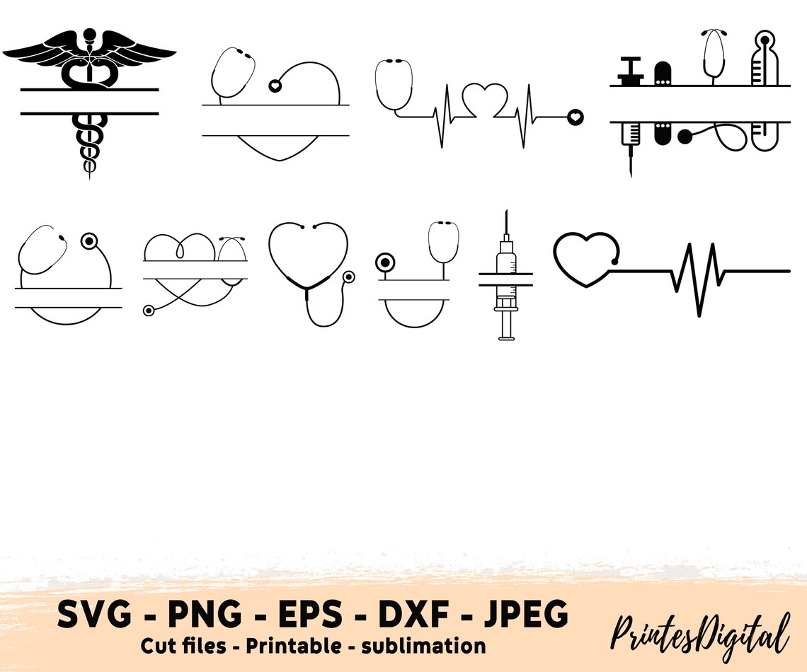 148 Médico svg Enfermera svg Enfermería svg Hospital svg - Etsy México