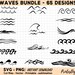 65 Wave Svg Bundle, Wave Png, Wave Svg, Waves Svg Png, Wave Clipart ...