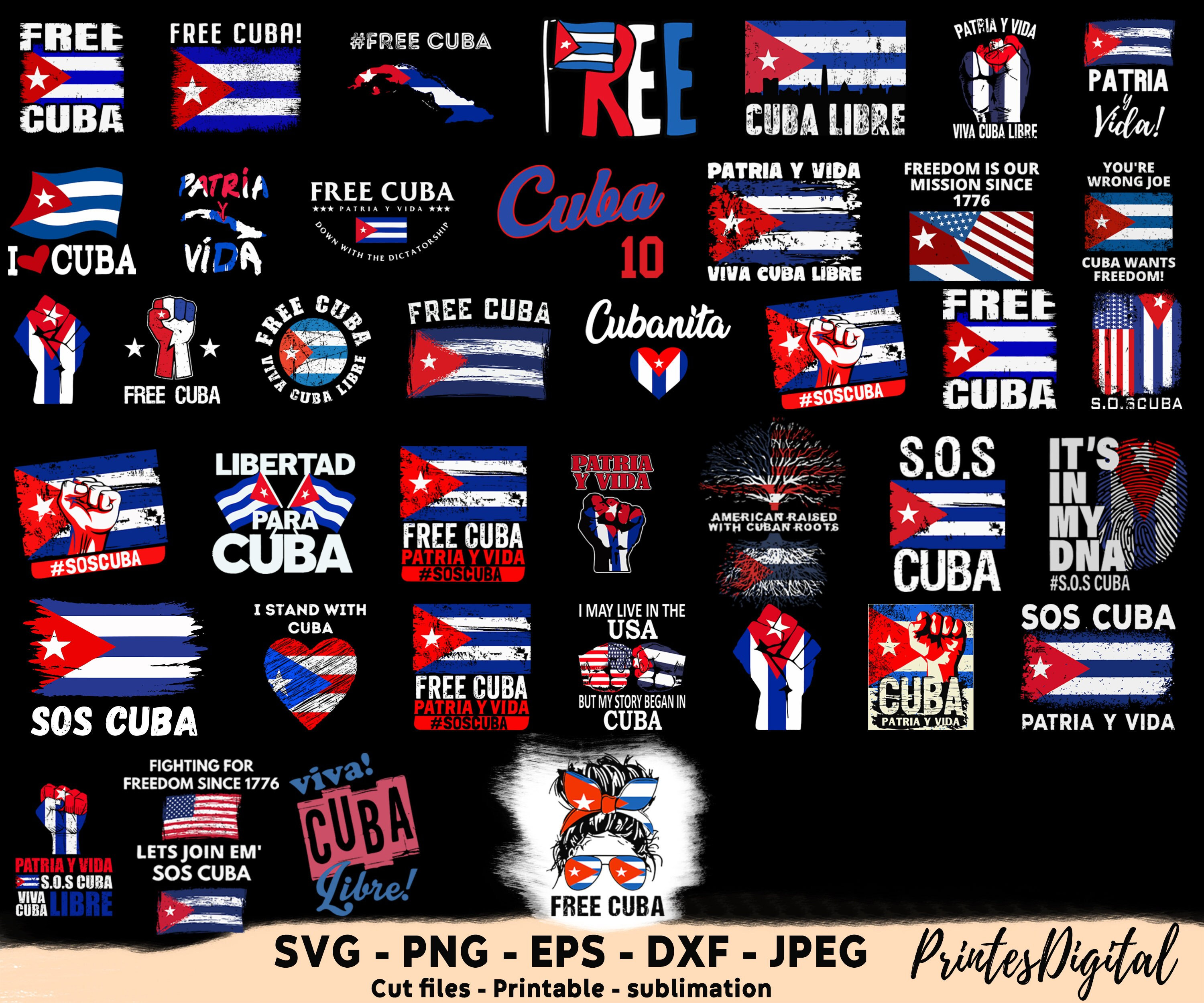 42 Cuba PNG SVG Patria Y Vida Cuba Svg Png Free cuba svg - Etsy México