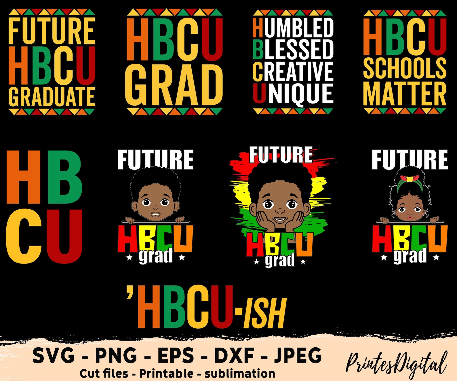 HBCU Grad Bundle, HBCU Svg, HBCU Png, Hbcu Grad Svg Png, Historically ...