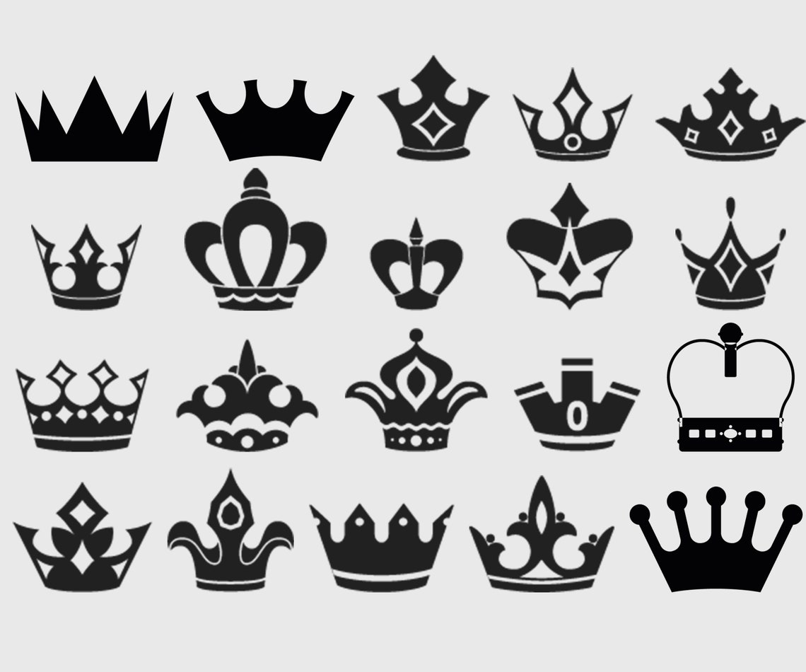 Paquete SVG de corona Corona de reina svg Corona de rey svg - Etsy España