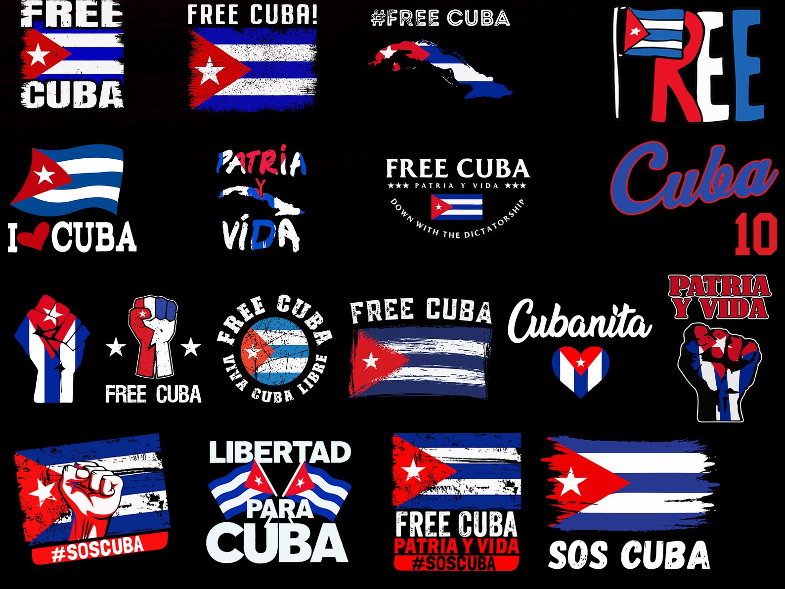 42 Cuba PNG SVG, Patria Y Vida Cuba Svg Png, Free Cuba Svg, Sos Cuba ...