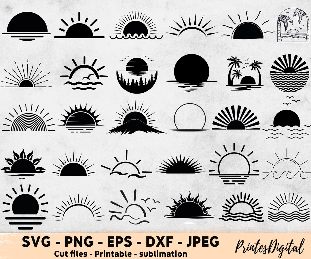 31 Sunrise SVG, Sunrise Png, Sunset Svg, Sunset Png, Sunrise Clipart ...