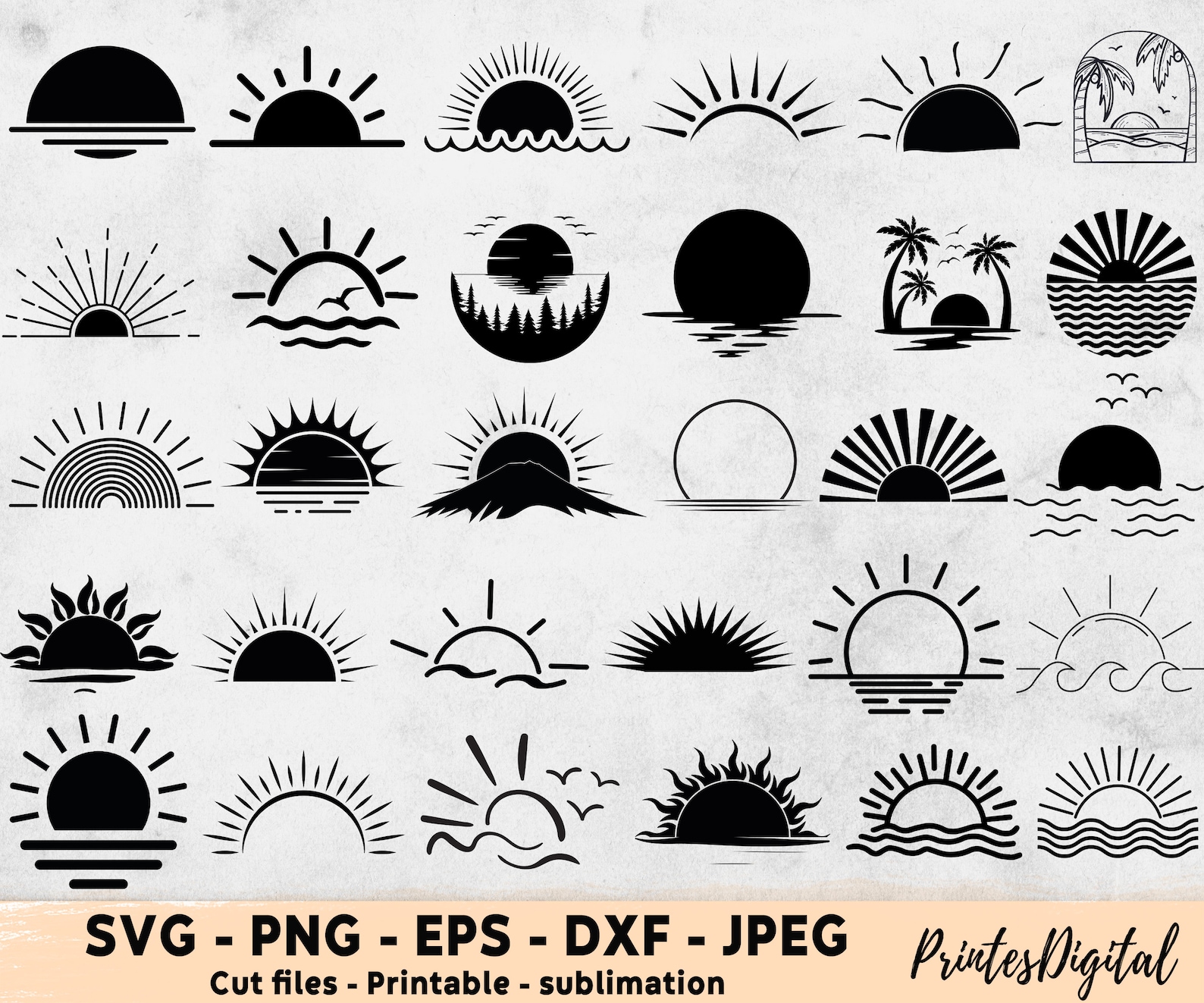 31 Sunrise SVG, Sunrise png, Sunset Svg, Sunset Png, Sunrise Clipart ...