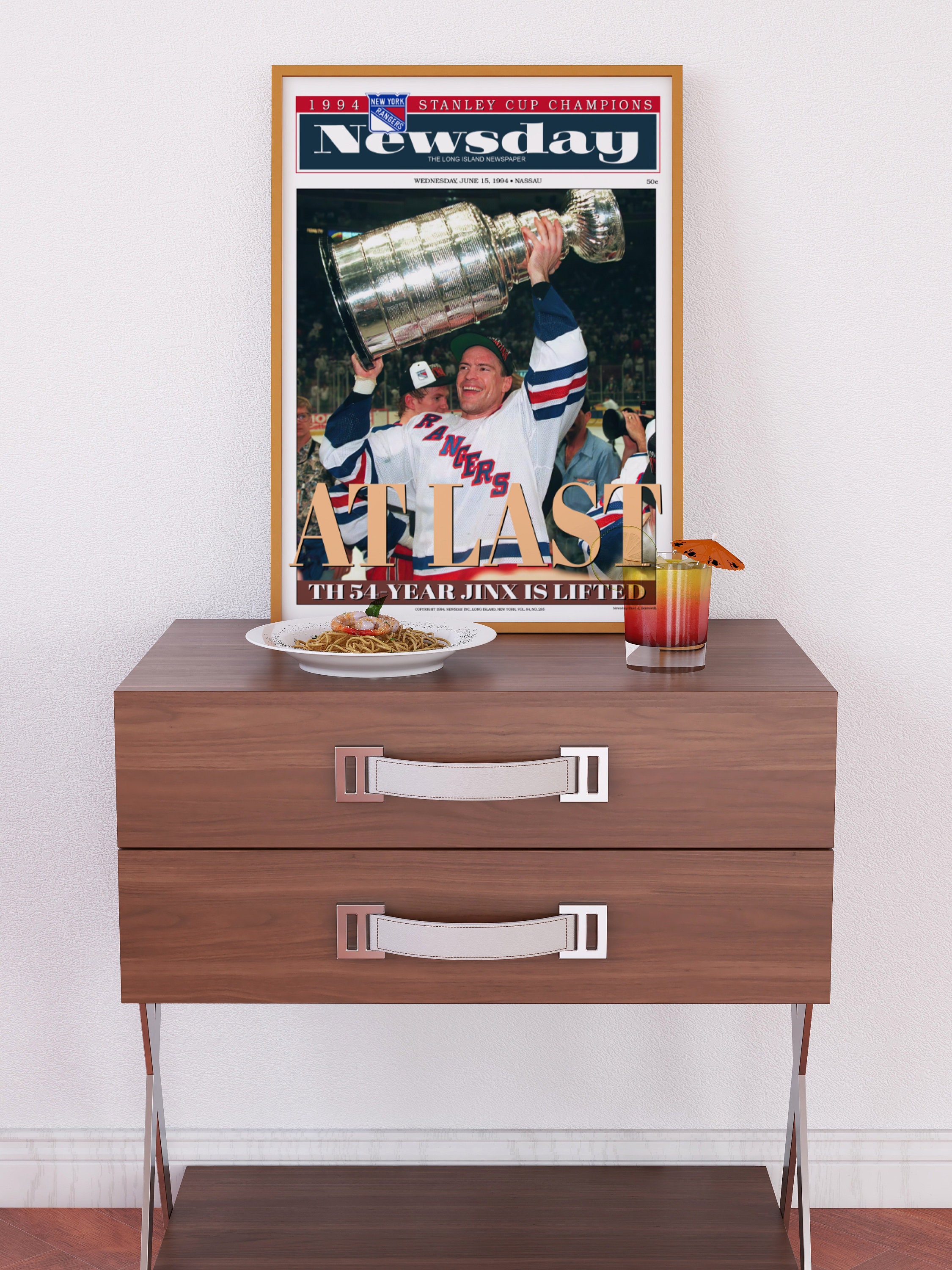 Custom 1994 NY Front Page Newspaper Poster Hockey Newspaper Poster ...