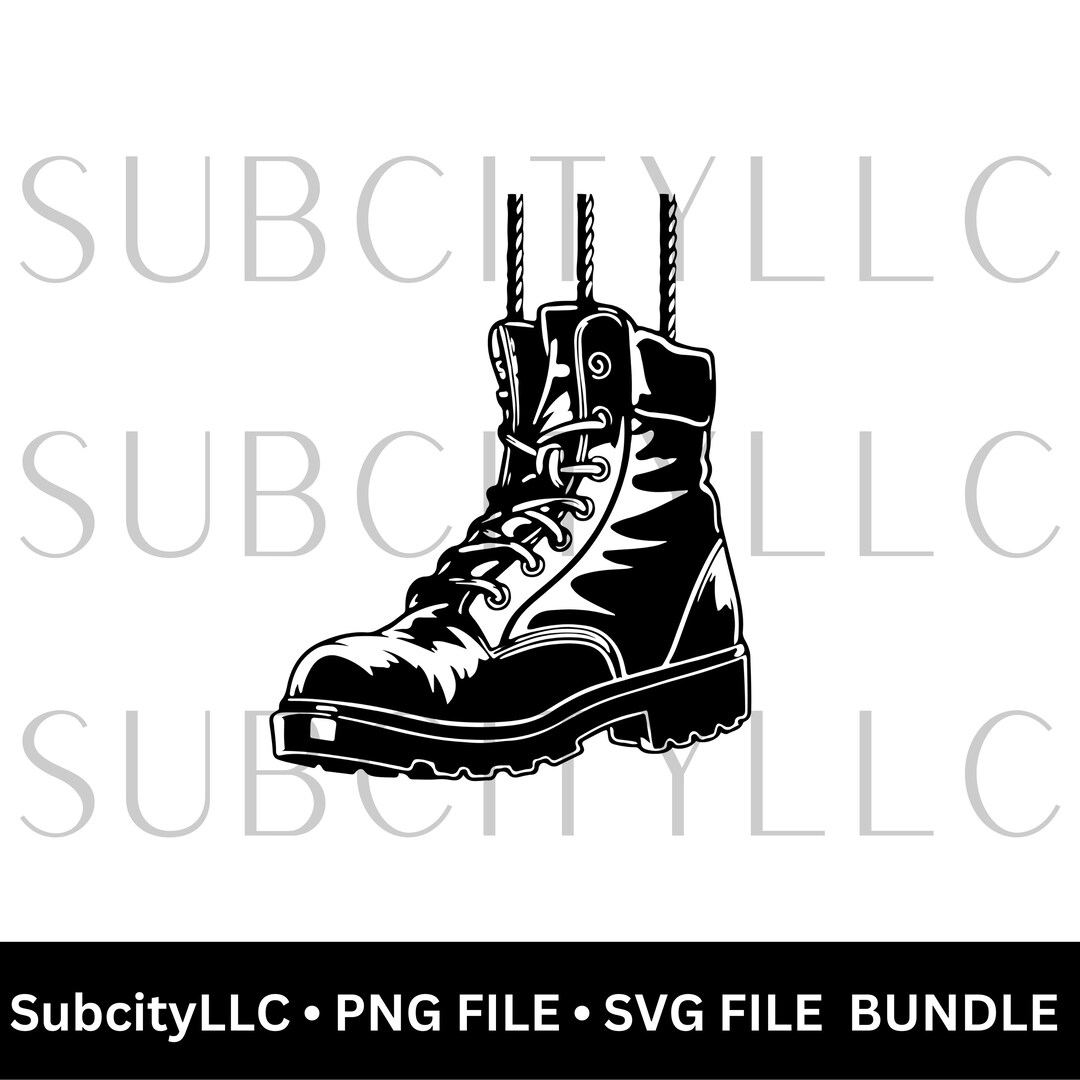 Hanging Work Boot SVG PNG, Boot Svg Png, Work Boot Svg Png, Digital ...
