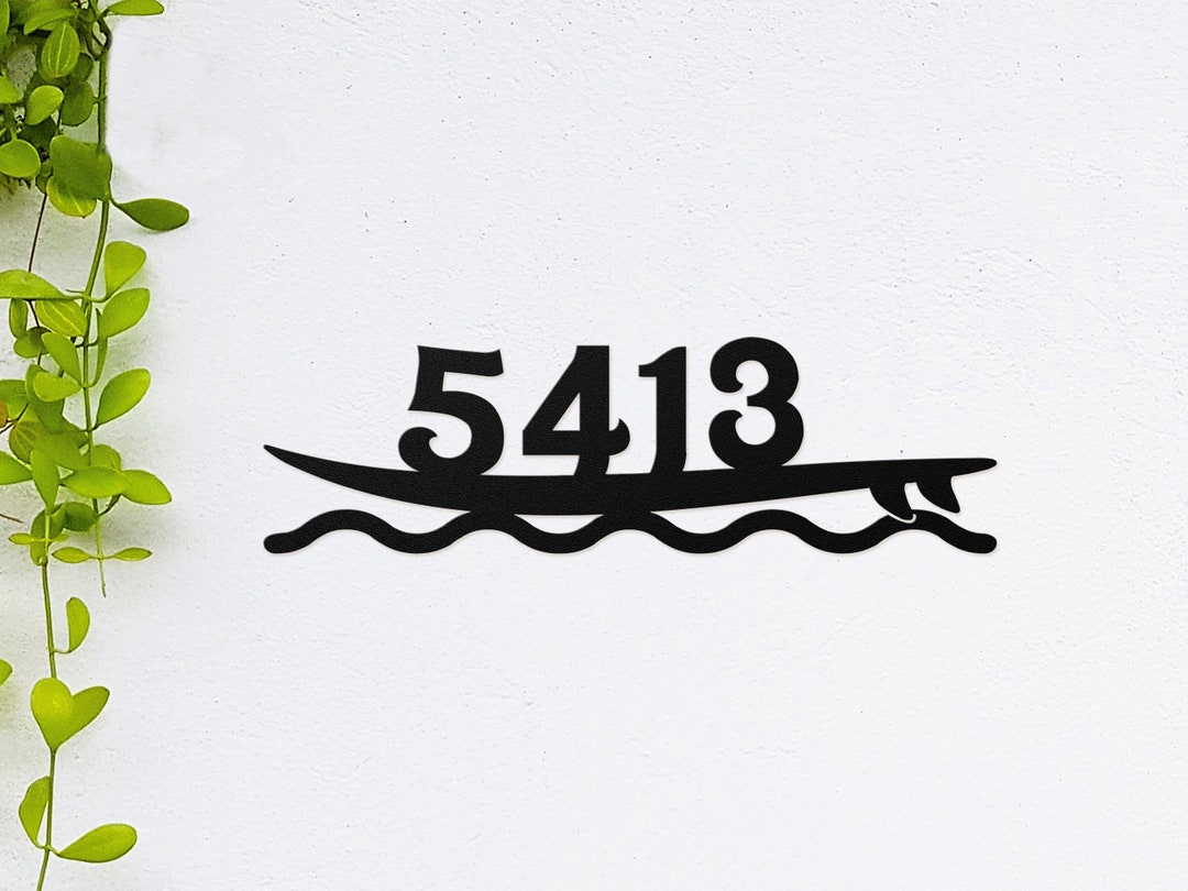 Surfboard Address Sign Beach House Surfer Gift Horizontal - Etsy