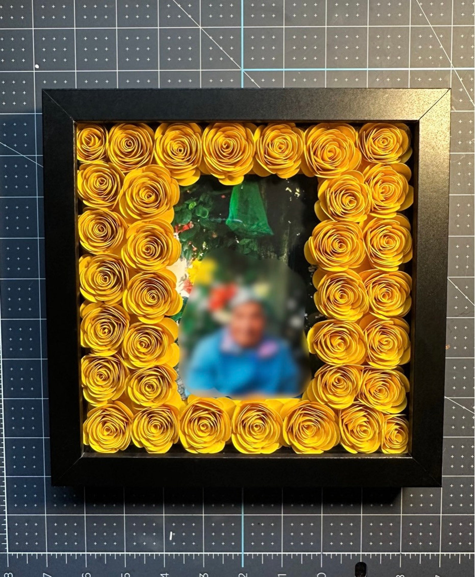 Memorial Flower Shadow Box Paper Flowers Flower Shadowbox in Loving ...