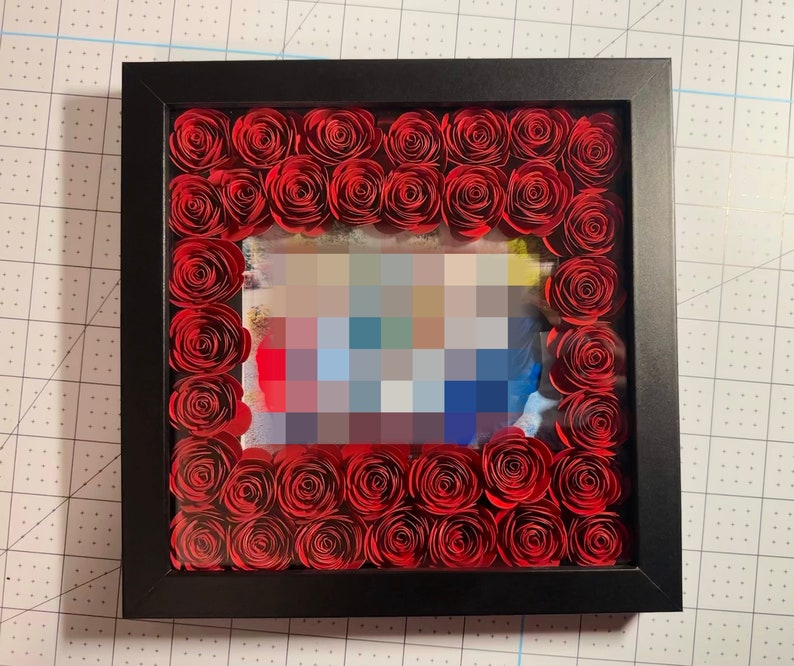 Memorial Flower Shadow Box Paper Flowers Flower Shadowbox in Loving ...