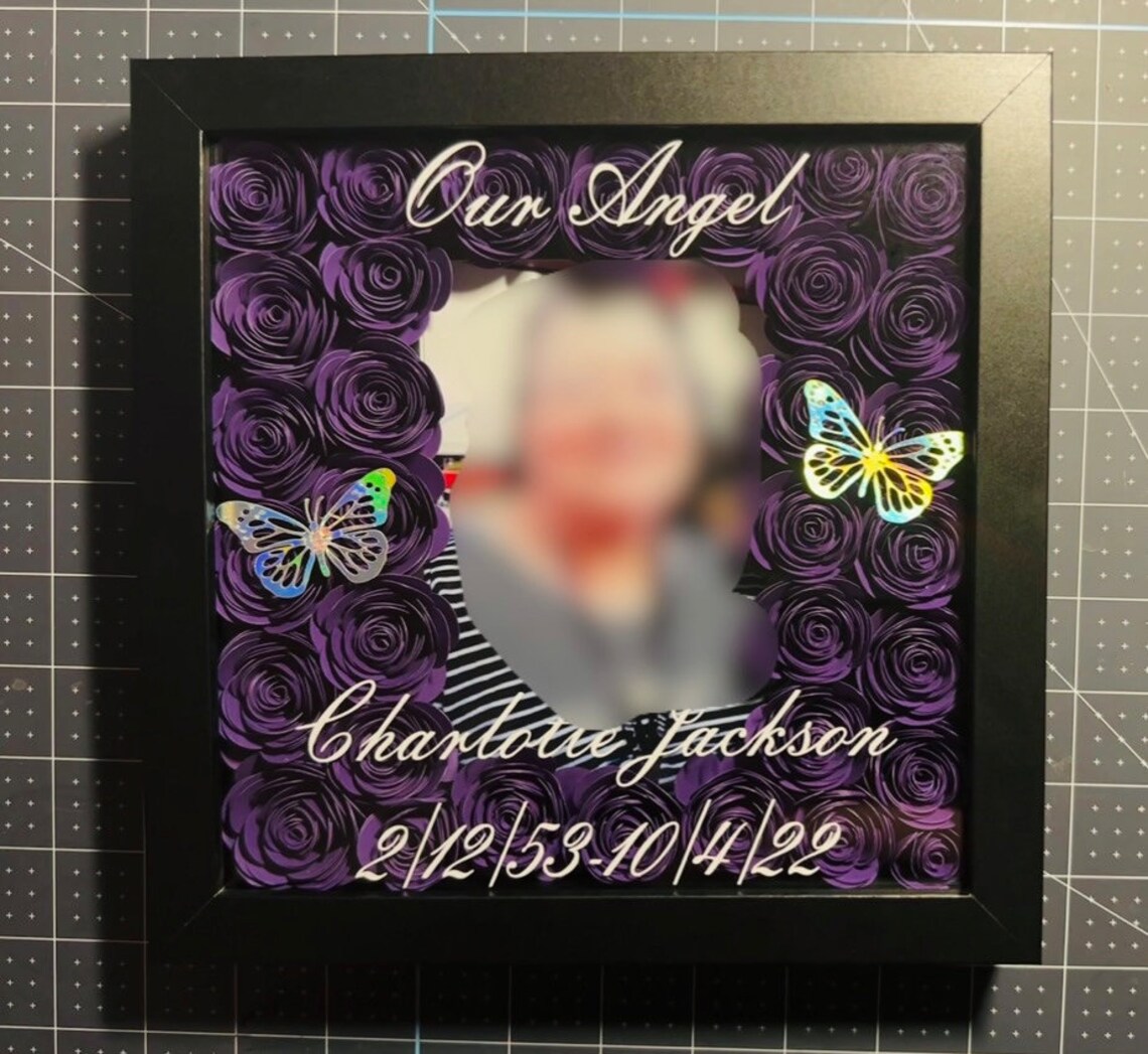 Memorial Flower Shadow Box Paper Flowers Flower Shadowbox in Loving ...