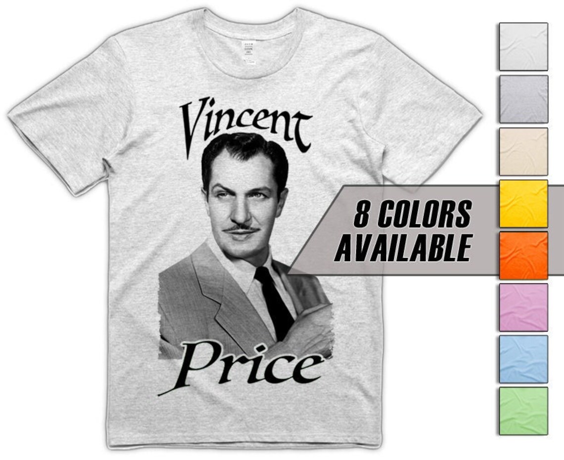 Vincent Price V1 Men's T Shirt All Sizes S-5XL 8 Colors Available - Etsy