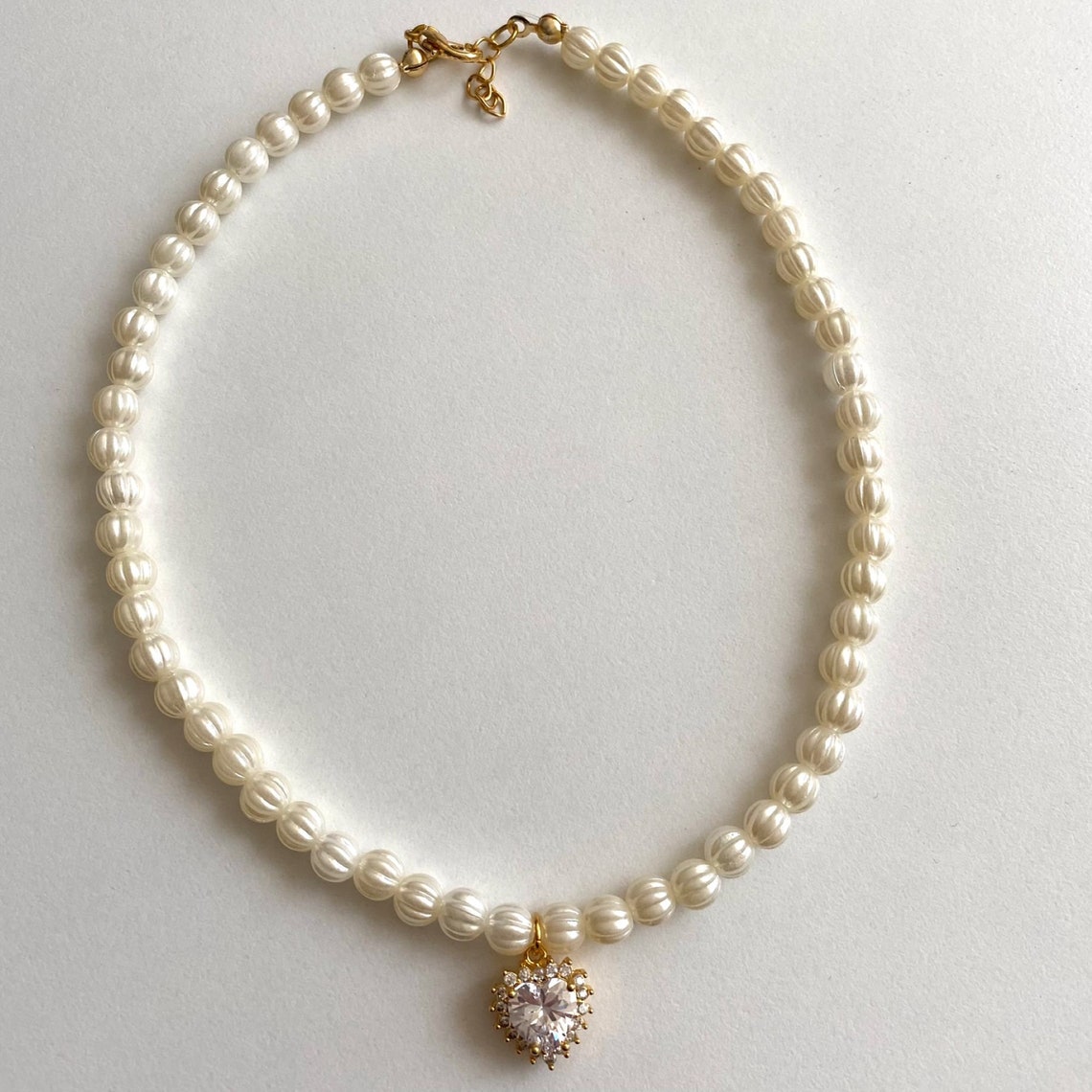 Lana Del Rey Necklacezircon Stone Pearl Heart Necklace, Princess ...