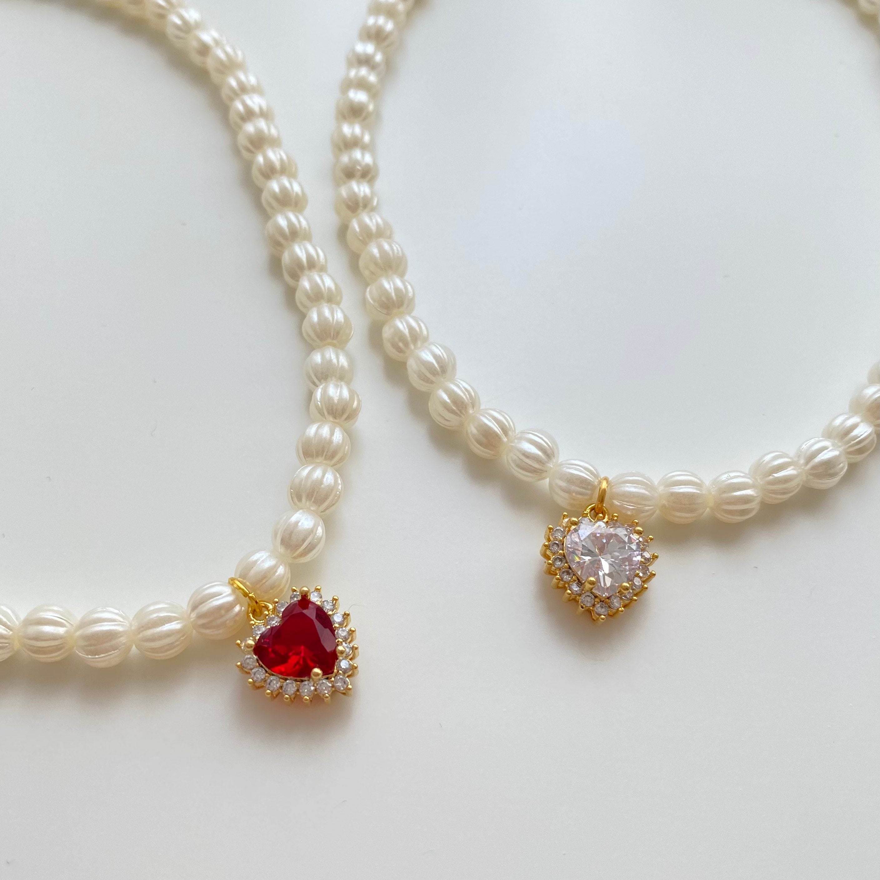 Lana Del Rey Necklacezircon Stone Pearl Heart Necklace, Princess ...