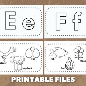 Printable Alphabet Coloring Pages, ABC Printable Flashcards, Pre-k ...