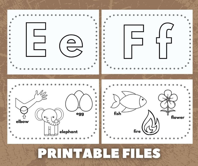 Printable Alphabet Coloring Pages, ABC Printable Flashcards, Pre-k ...