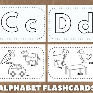 Printable Alphabet Coloring Pages, ABC Printable Flashcards, Pre-k ...