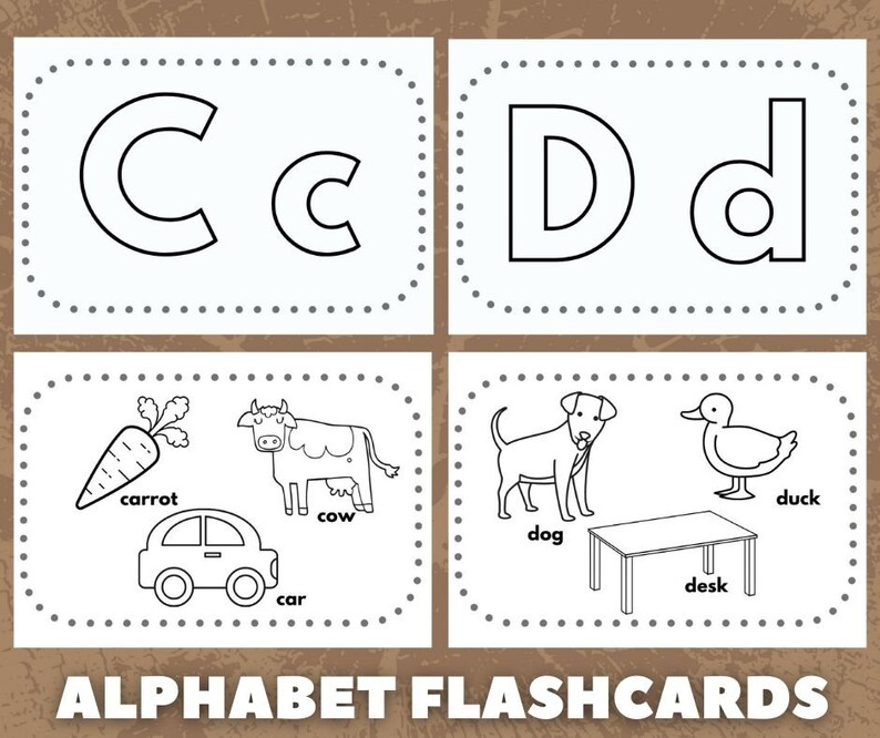 Printable Alphabet Coloring Pages, ABC Printable Flashcards, Pre-k ...