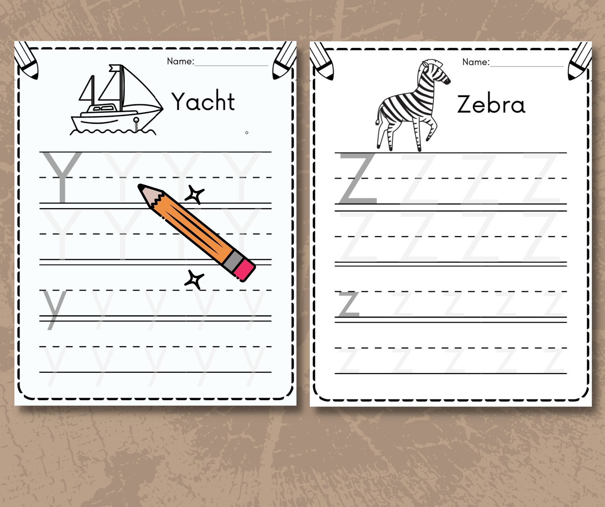 Alphabet Tracing Worksheet, Upper and Lower Case, Alphabet Printable ...