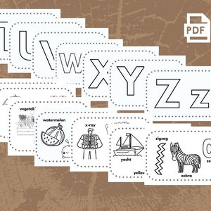 Printable Alphabet Coloring Pages, ABC Printable Flashcards, Pre-k ...