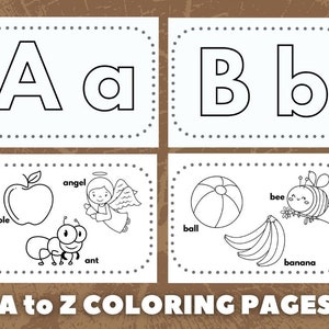 Printable Alphabet Coloring Pages, ABC Printable Flashcards, Pre-k ...