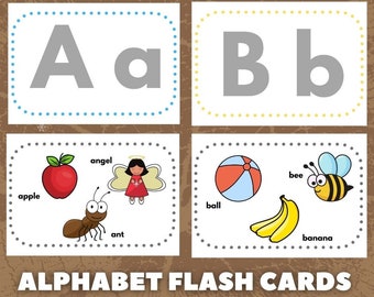 Printable Alphabet Coloring Pages ABC Printable Flashcards - Etsy