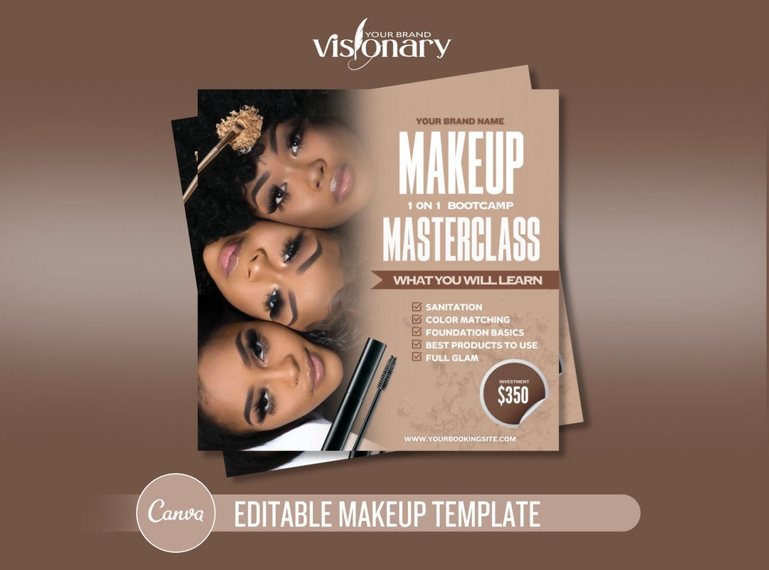 Makeup Class Flyer, Makeup Template, Makeup Course, Sale Flyer, Lash ...