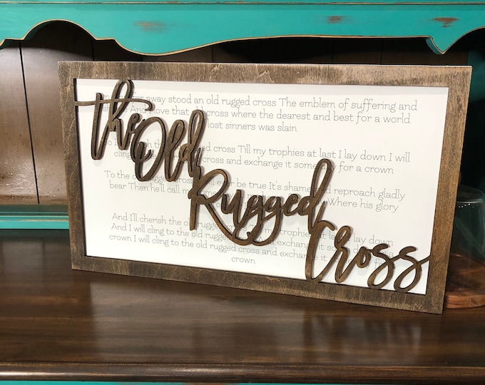 The Old Rugged Cross Digital File, SVG File, Glowforge File, Glowforge ...