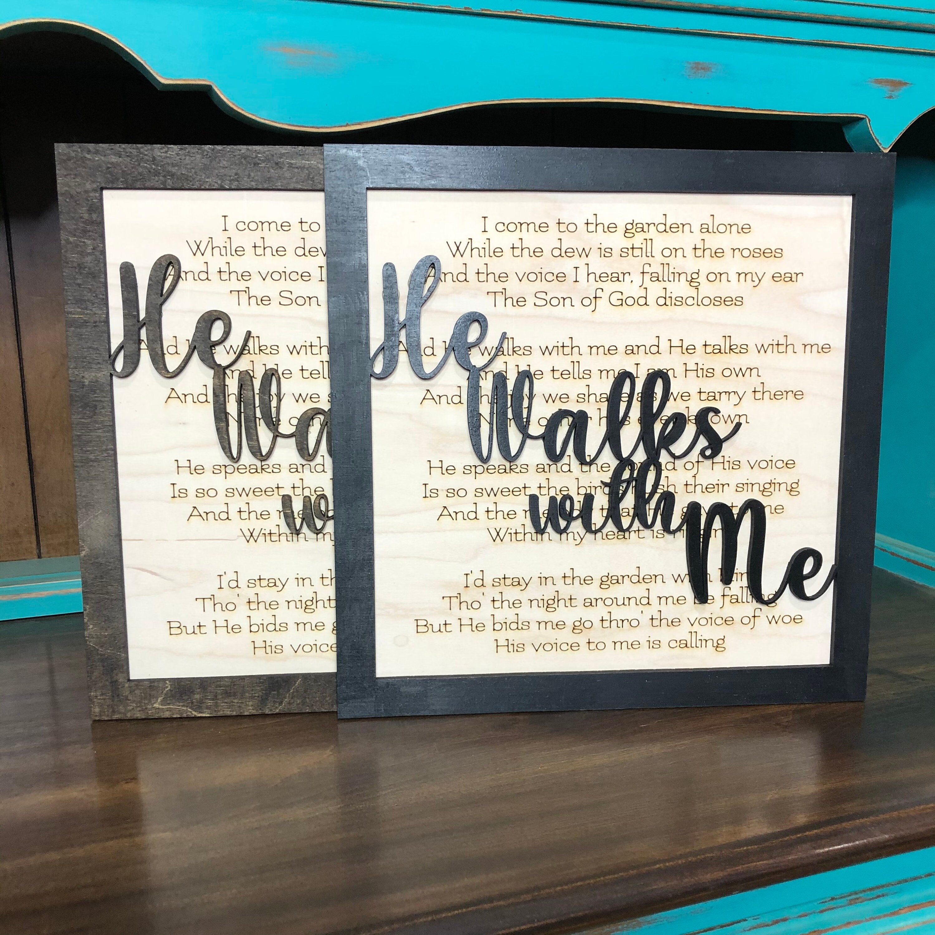 He Walks With Me Sign, in the Garden, SVG, Glowforge Tested, Digital ...