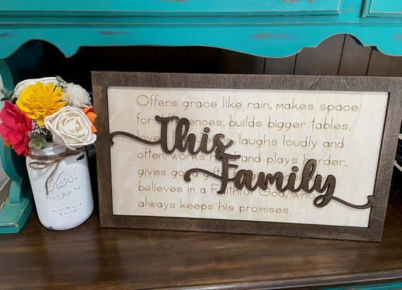 This Family Family Rules Sign Wooden Decor Digital - Etsy