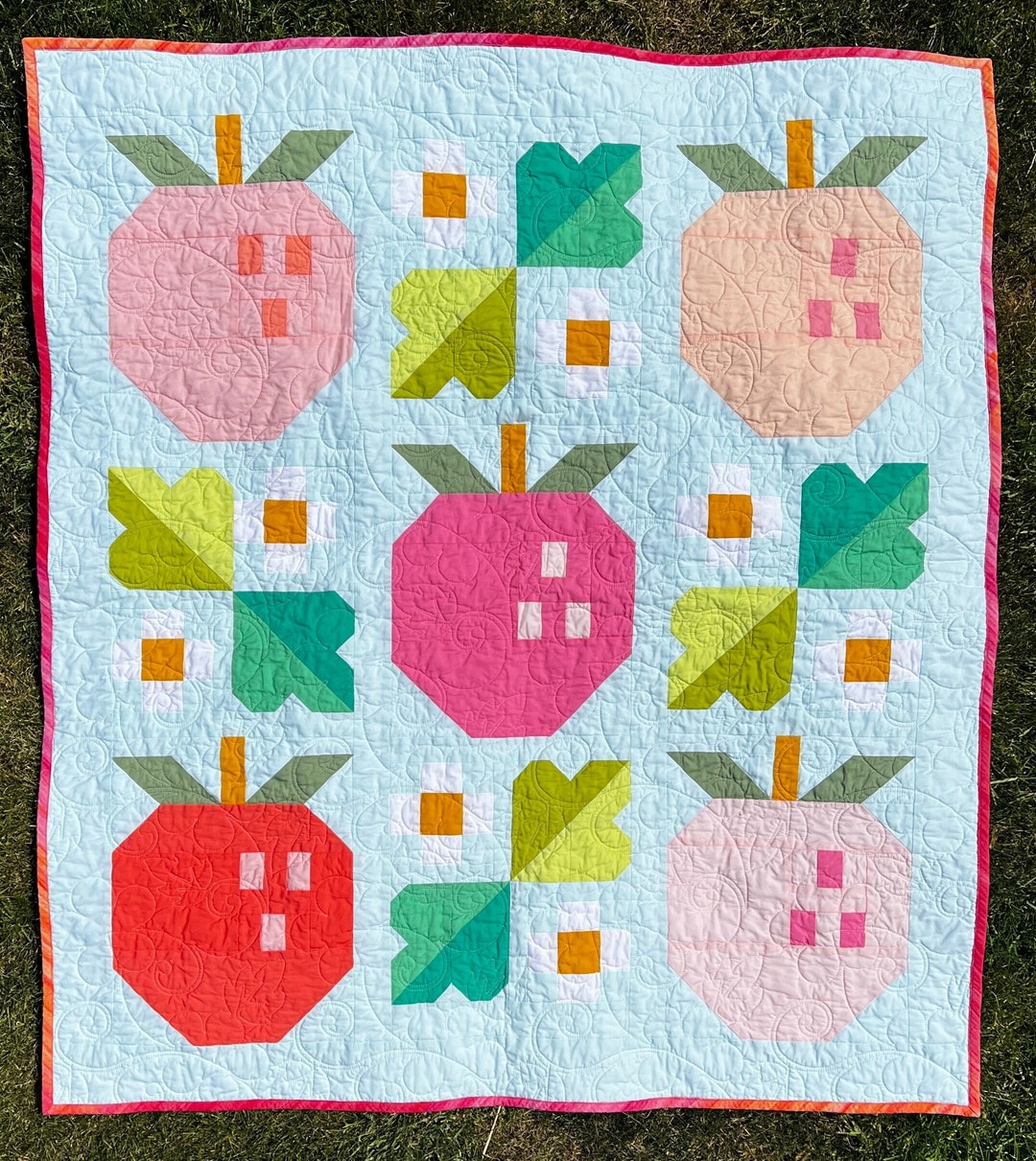 Berry Delicious Baby Quilt, Strawberry Flower, Pineberry - Etsy