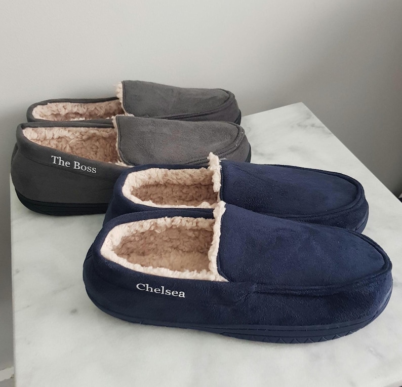 Mens Personalised Slippers/daddy Slippers/gifts for Him/dad Birthday ...
