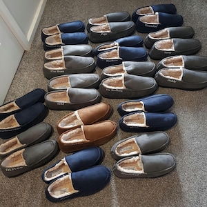 Mens Personalised Slippers/daddy Slippers/gifts for Him/dad Birthday ...