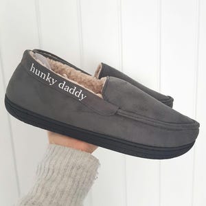 Mens Personalised Slippers/daddy Slippers/gifts for Him/dad Birthday ...