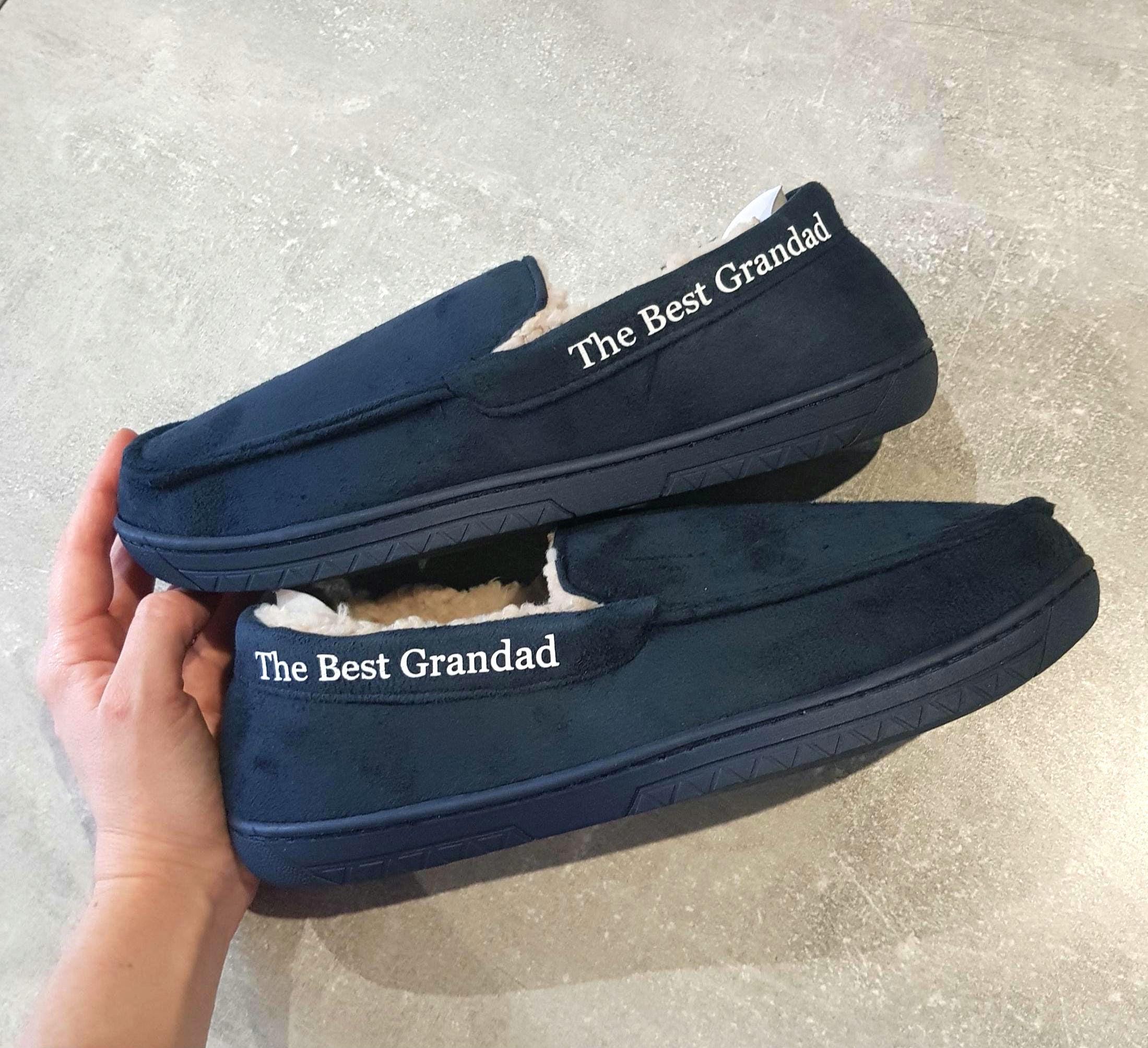Mens Personalised Slippers/daddy Slippers/gifts for Him/dad Birthday ...